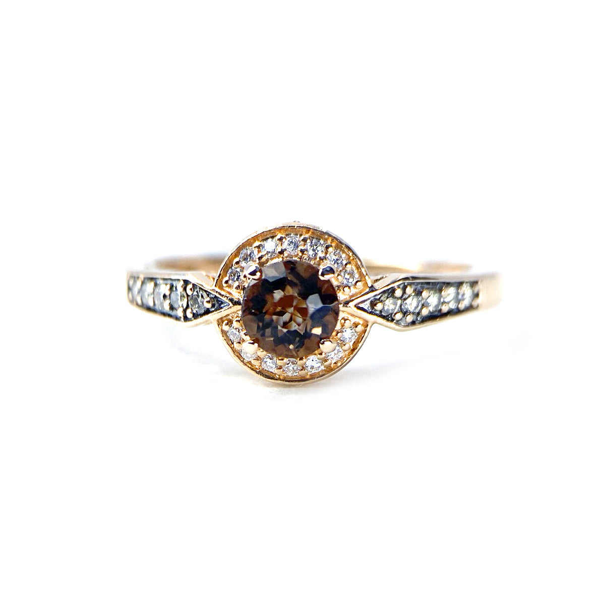 Smokey Quartz Chocolate & White Diamond Ring by Le Vian, Circa 2010 ...